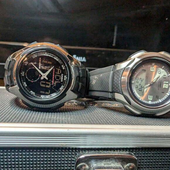 Casio | Accessories | 2 Casio Vintage Solar Watch Aws9 Casio Aq60w1bv ...